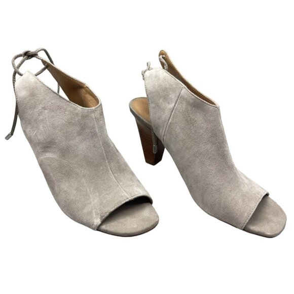 Franco Sarto | Shoes | Franco Sarto Booties Heeled Shoes Tie Back Gray ...